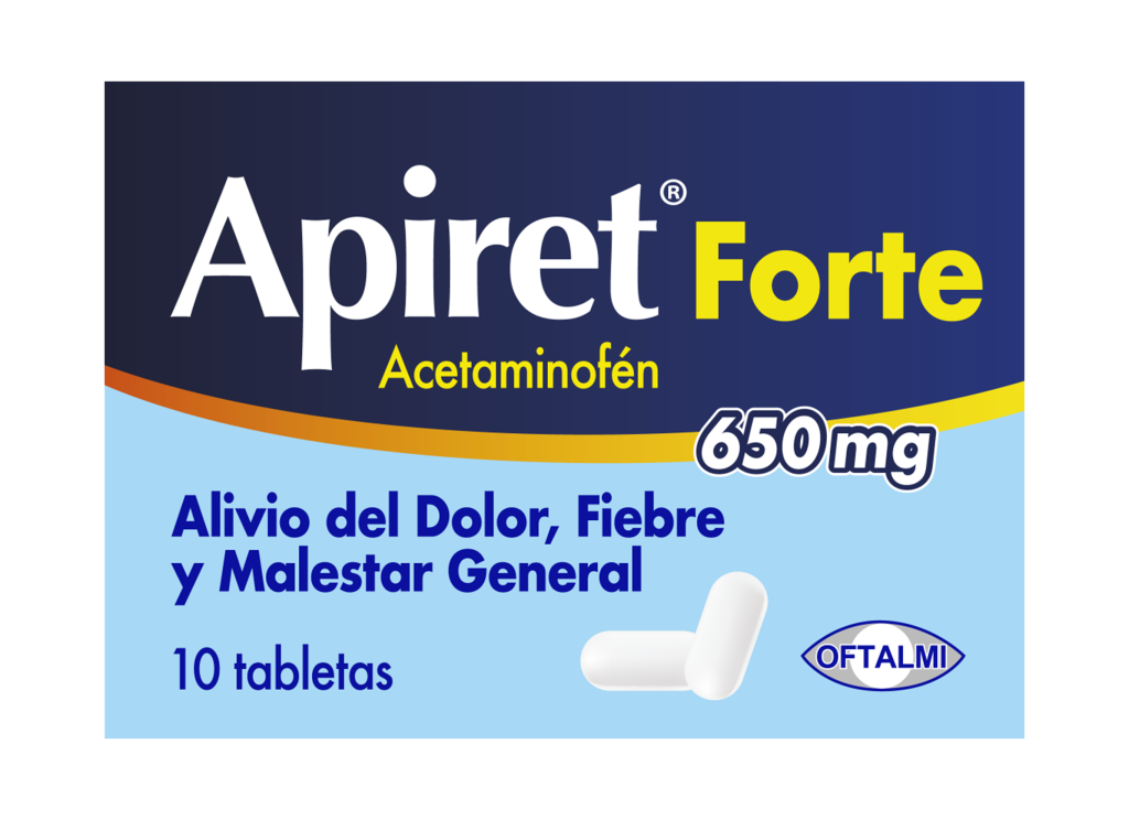 Apiret forte 650mg 10 Tabletas - Laboratorios Oftalmi