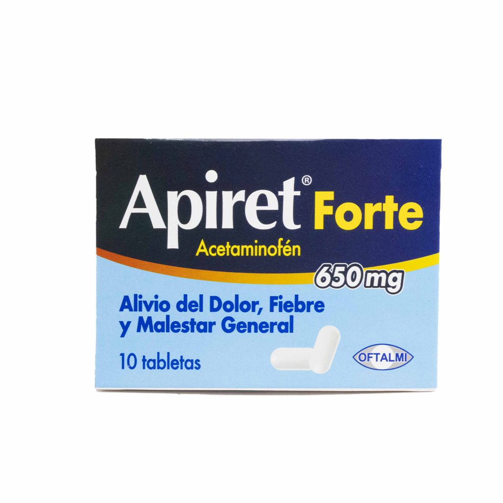 Apiret forte 650mg 10 Tabletas - Laboratorios Oftalmi